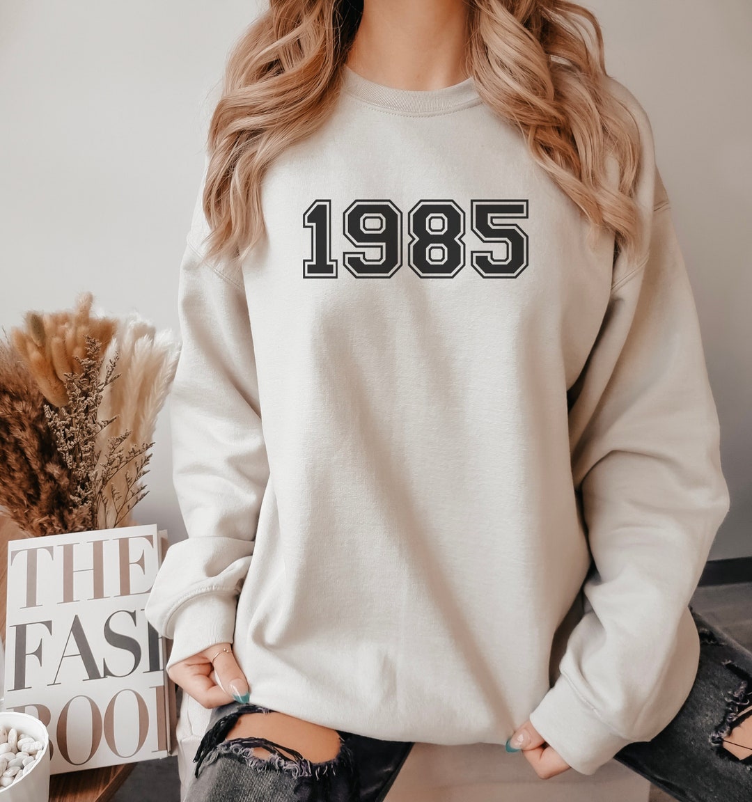1985 Sweatshirt 1985 College Style Number Sweater 1985 - Etsy