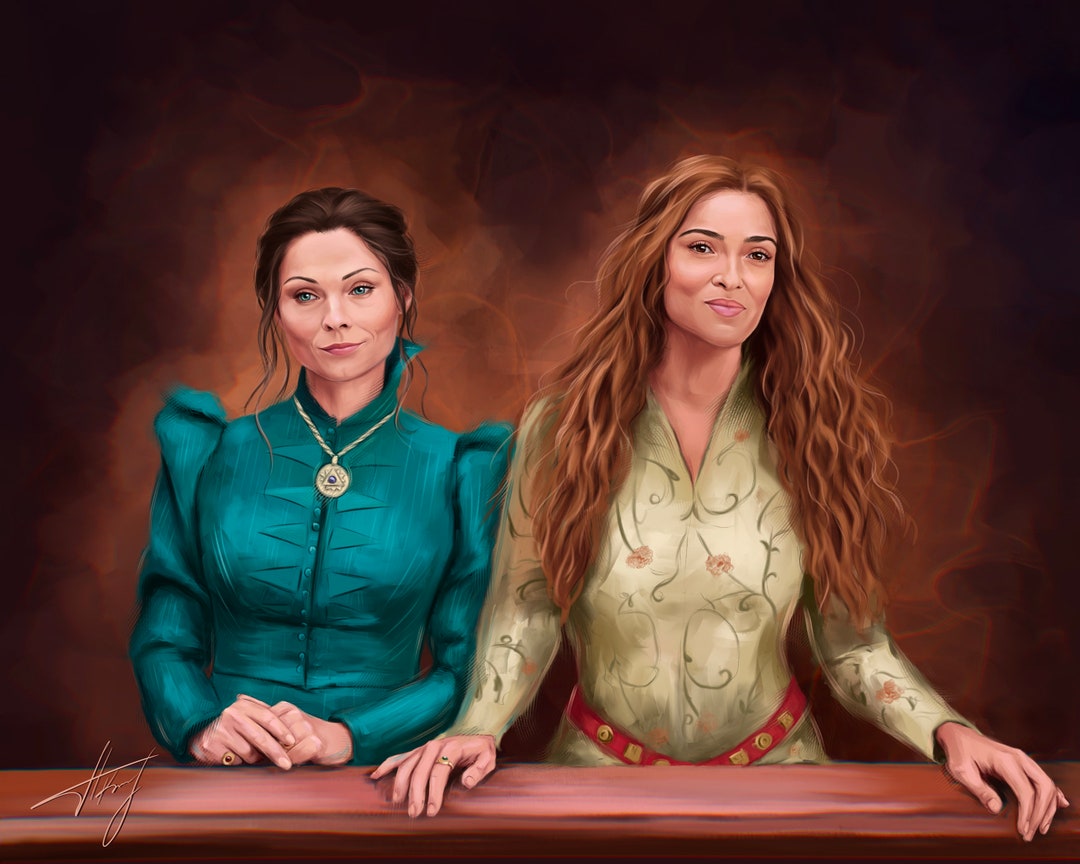 Tissaia and Triss, Celebrity Painting, Digital Art, Instant Download ...