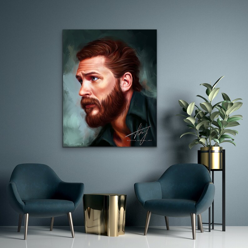 Tom Hardy, Portrait of an Actor, Printable Wall Art, Digital Art ...