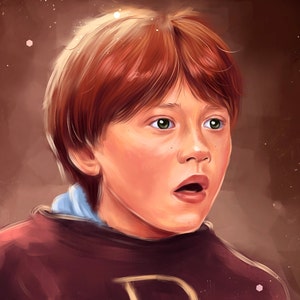 Ron Weasley, Printable Wall Art, Digital Art, Celebrity Painting ...