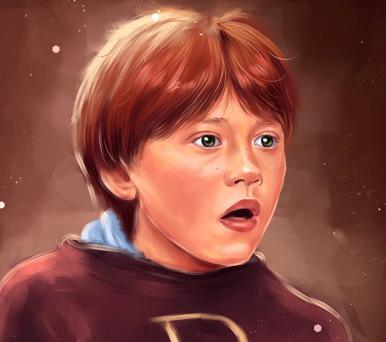 Ron Weasley, Printable Wall Art, Digital Art, Celebrity Painting ...