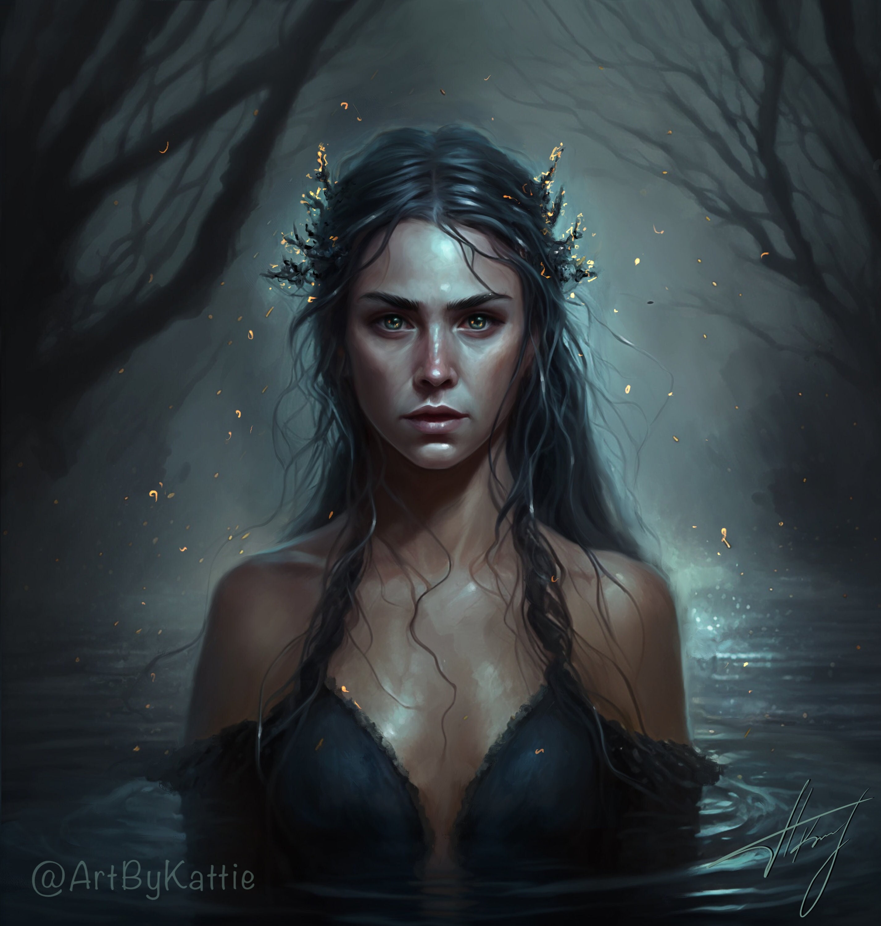 Nymph, Fantasy Art, Digital Art, Printable Wall Artwork, Decor, Instant Download - Etsy