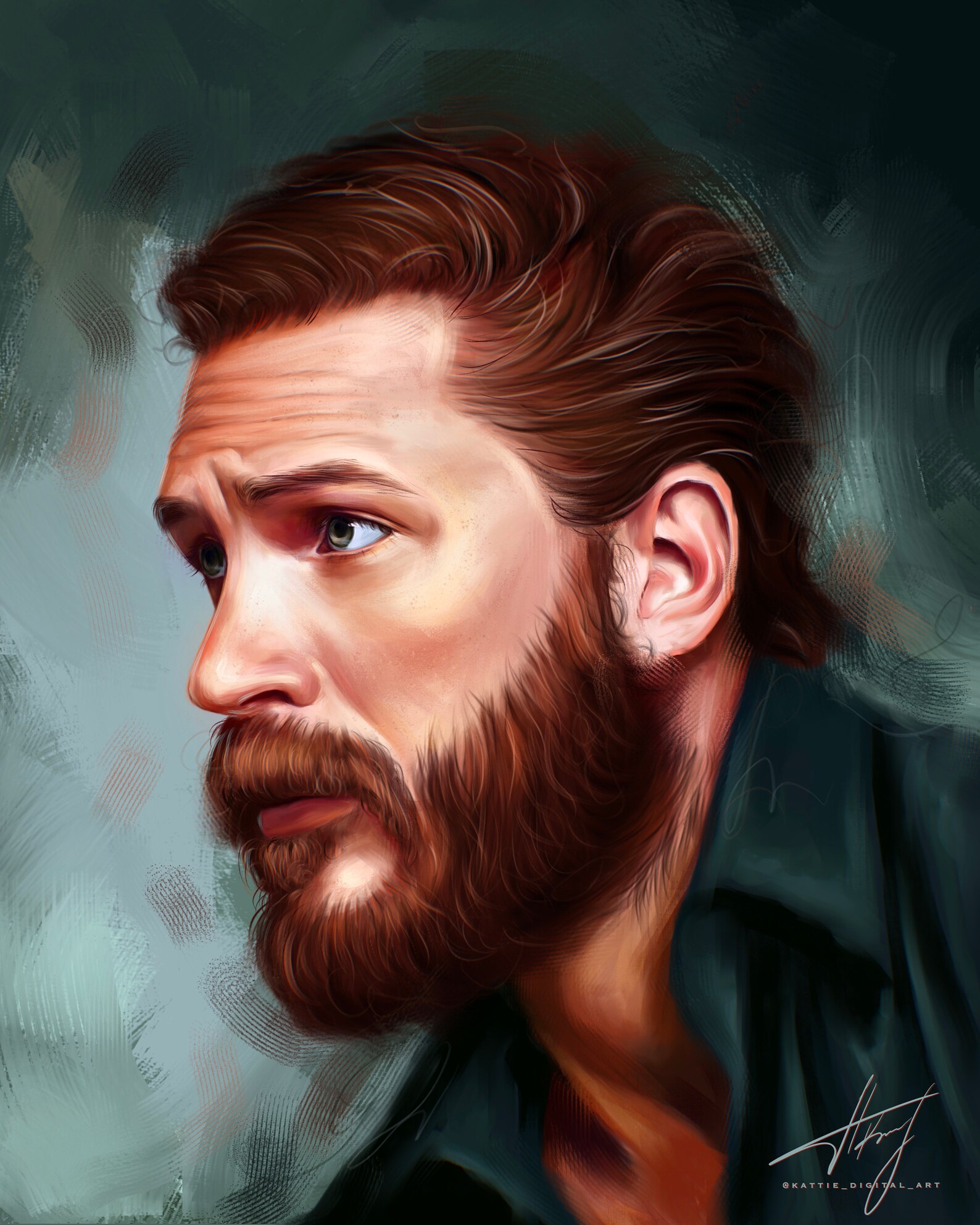 Tom Hardy, Portrait of an Actor, Printable Wall Art, Digital Art ...