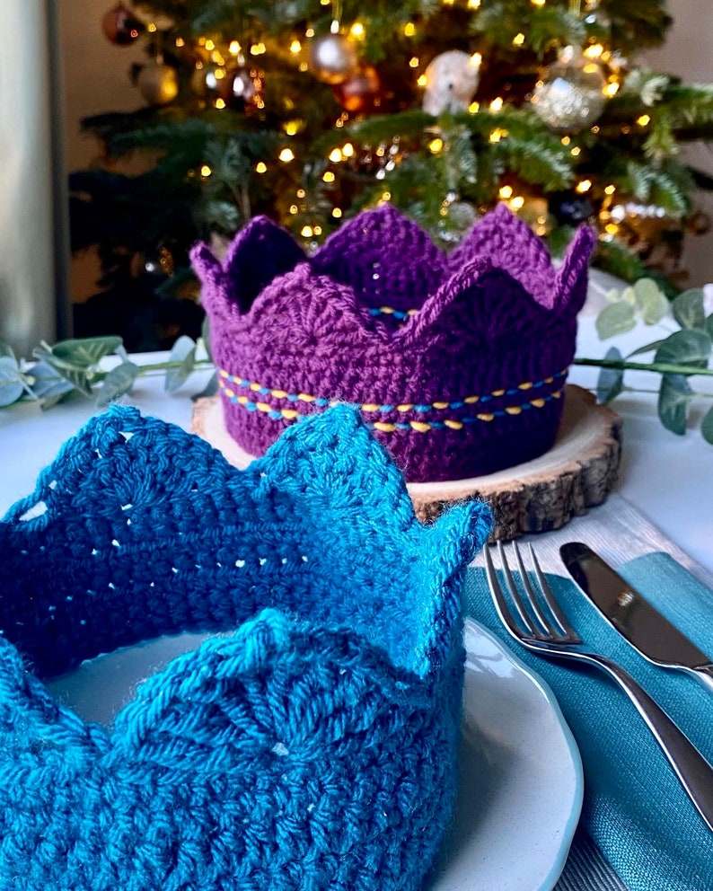 Party Crown Crochet Pattern // Christmas Crown, 9 Sizes From Baby to XL ...