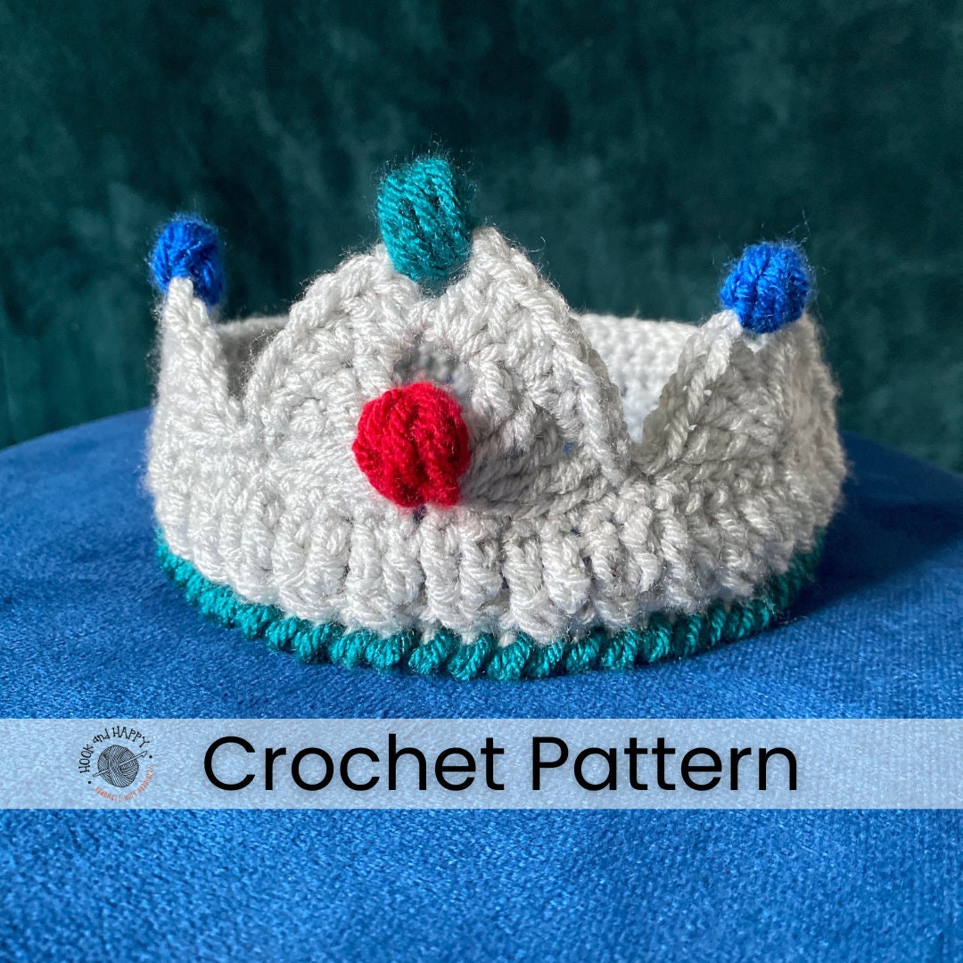 Royal Tiara Crochet Pattern // 3 Sizes for Baby, Child and Adult, Royal ...