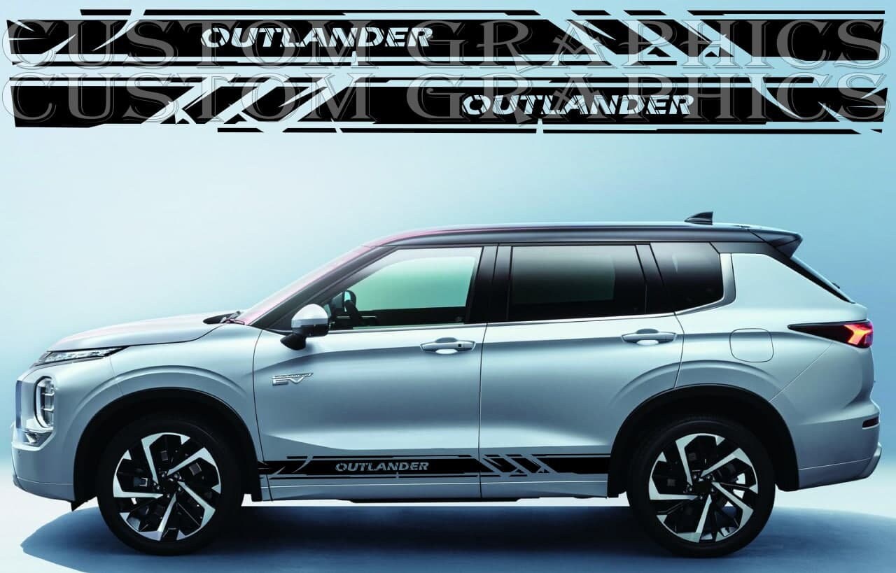 New Sticker Vinyl Compatible With Outlander PHEV Vehicle Enhancement ...