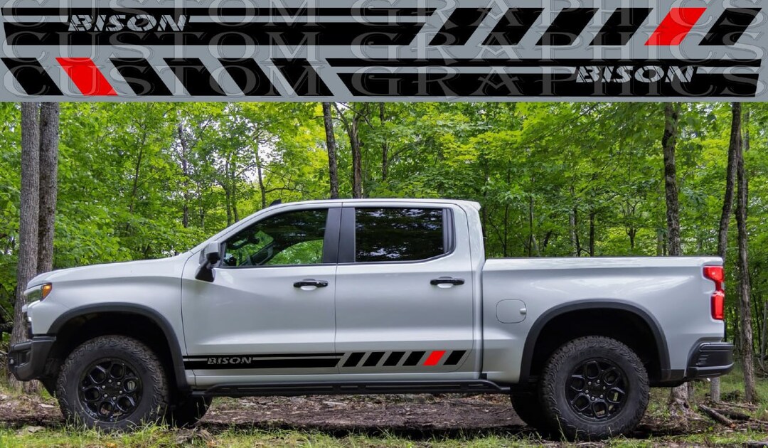 Vinyl Sticker Compatible With Silverado ZR2 Bison New Line Design ...