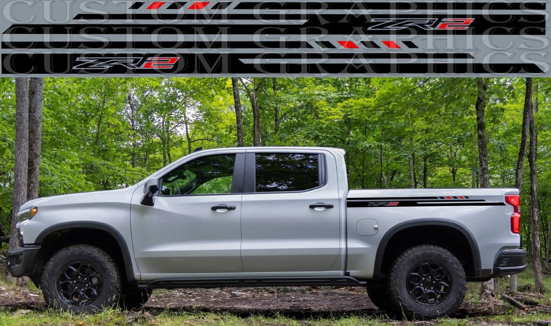 Vinyl Sticker Compatible With Silverado ZR2 Bison Cabin Style Line ...