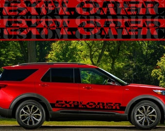 Unique Design Line Decal Sticker Vinyl Compatible Explorer ST Line ...