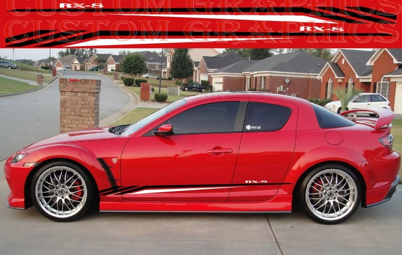 2 Colors Figure Rx8 Design Style Line Design Vinyl Stickers - Etsy