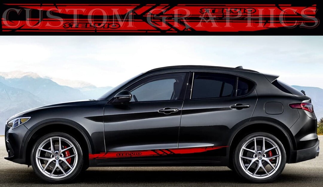2 Pattern Stickers Best Design Line Decal Vinyl Compatible With Stelvio ...