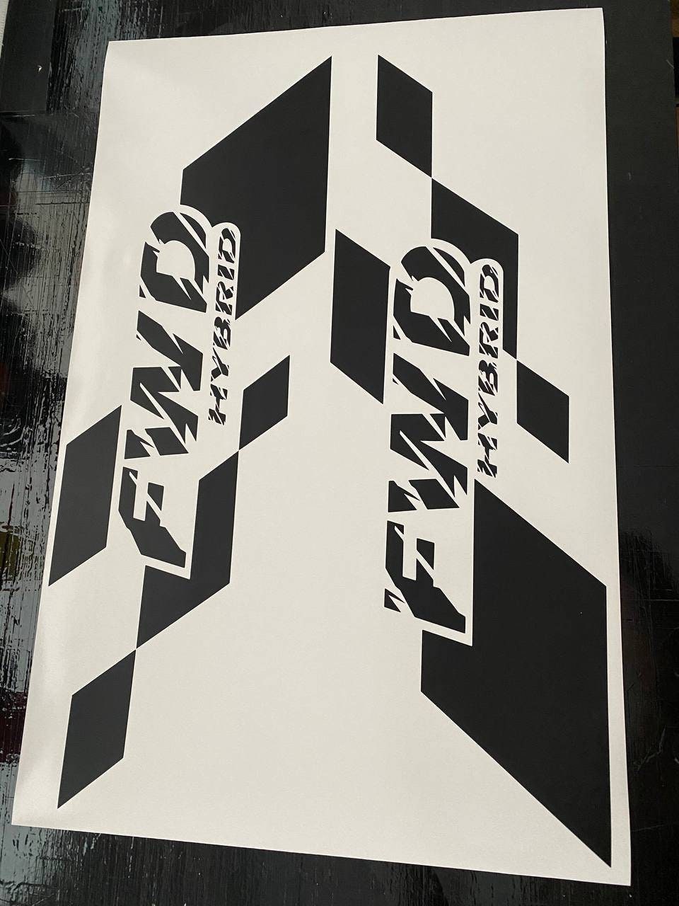 FWD HYBRID Design Rear Decal Sticker Vinyl Compatible With Maverick All ...