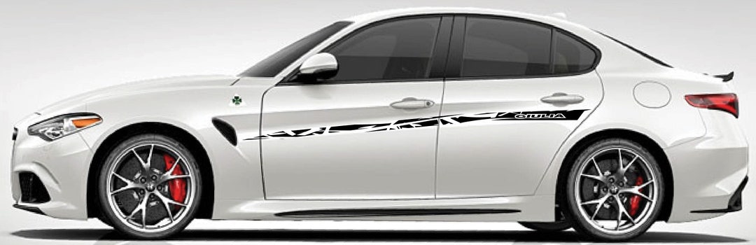 2X Stickers New Design Line Decal Vinyl Compatible With Giulia All ...
