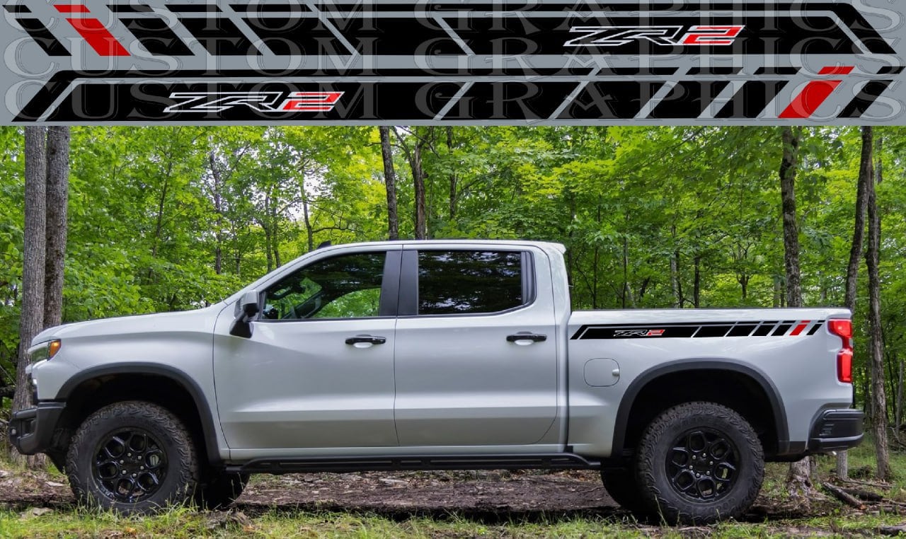 Silverado ZR2 Bison Decals: Unique Line Design Vinyl Stickers - Etsy