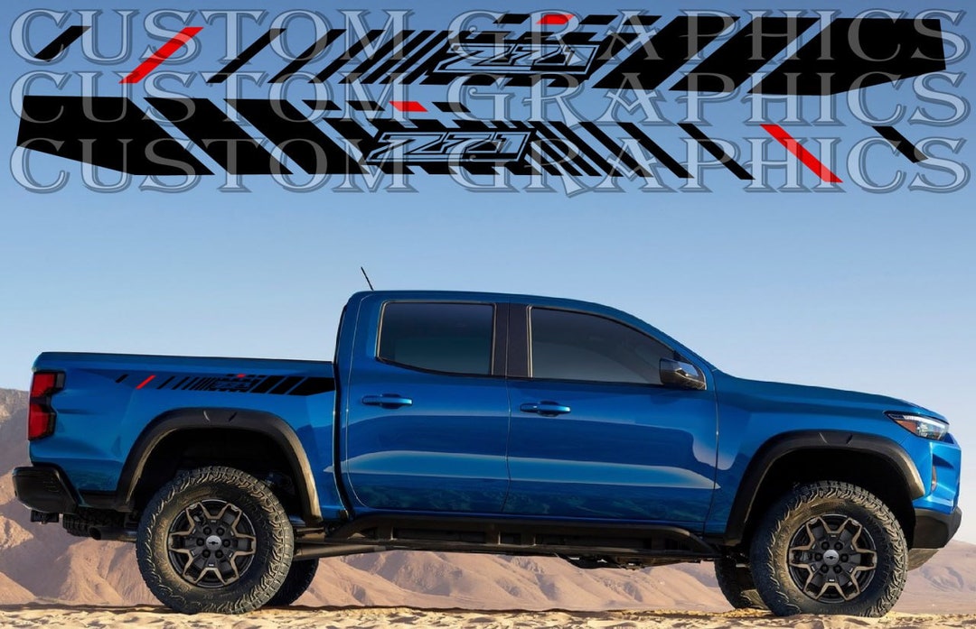 Vinyl Sticker Compatible With Colorado Z71 New Style Line Design Decals ...
