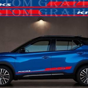 2 Colors Block Design Line Decal Sticker Vinyl Compatible With Nissan ...