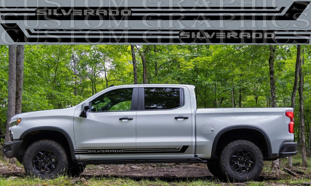 Silverado ZR2 Vinyl Decal Stickers: Stylish Line Design - Etsy