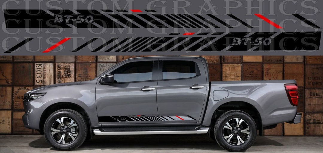 2 Colors Line Design Line Decal Sticker Vinyl Compatible With BT-50 ...