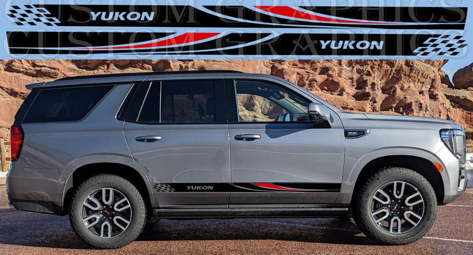 Premium Vinyl Stickers Compatible With Yukon New Unique Line Design ...