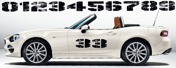 Numbers Design Vinyl Stickers Compatible With Any Vechile | Etsy