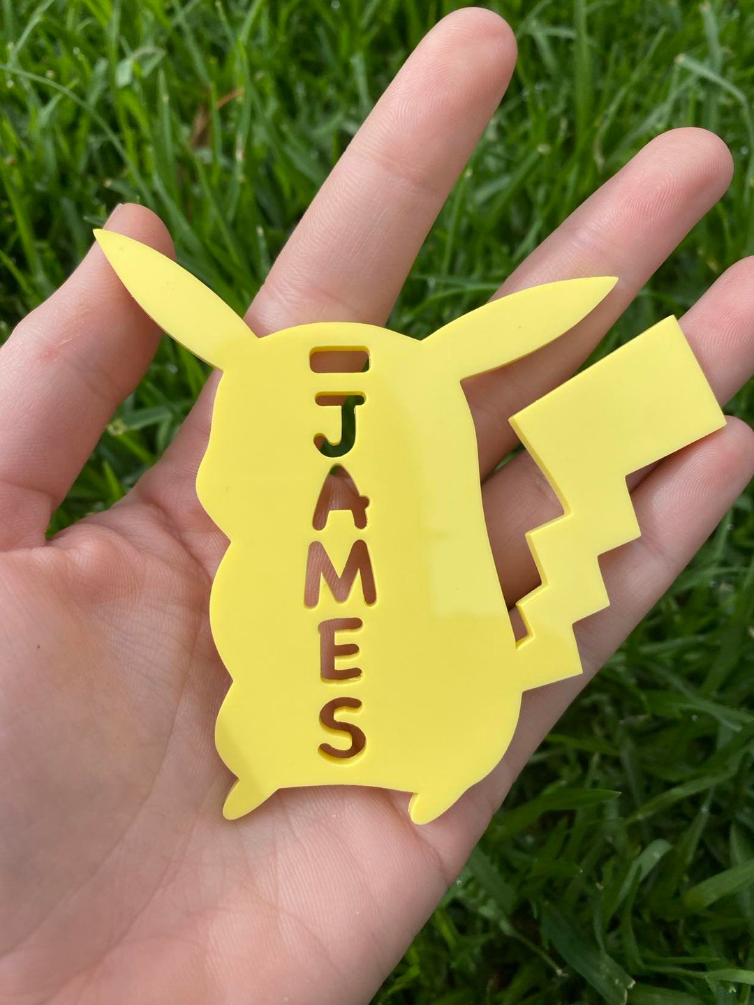 Personalised Pokemon Pikachu Name Bag Tag for Children Backpack School ...