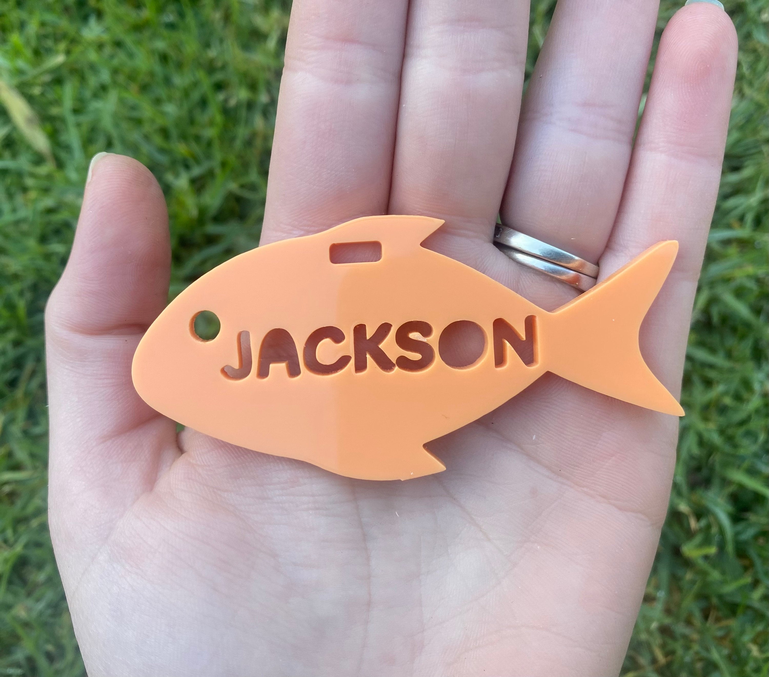 Personalised Fish Name Tags for Children Backpacks / Bags - Etsy