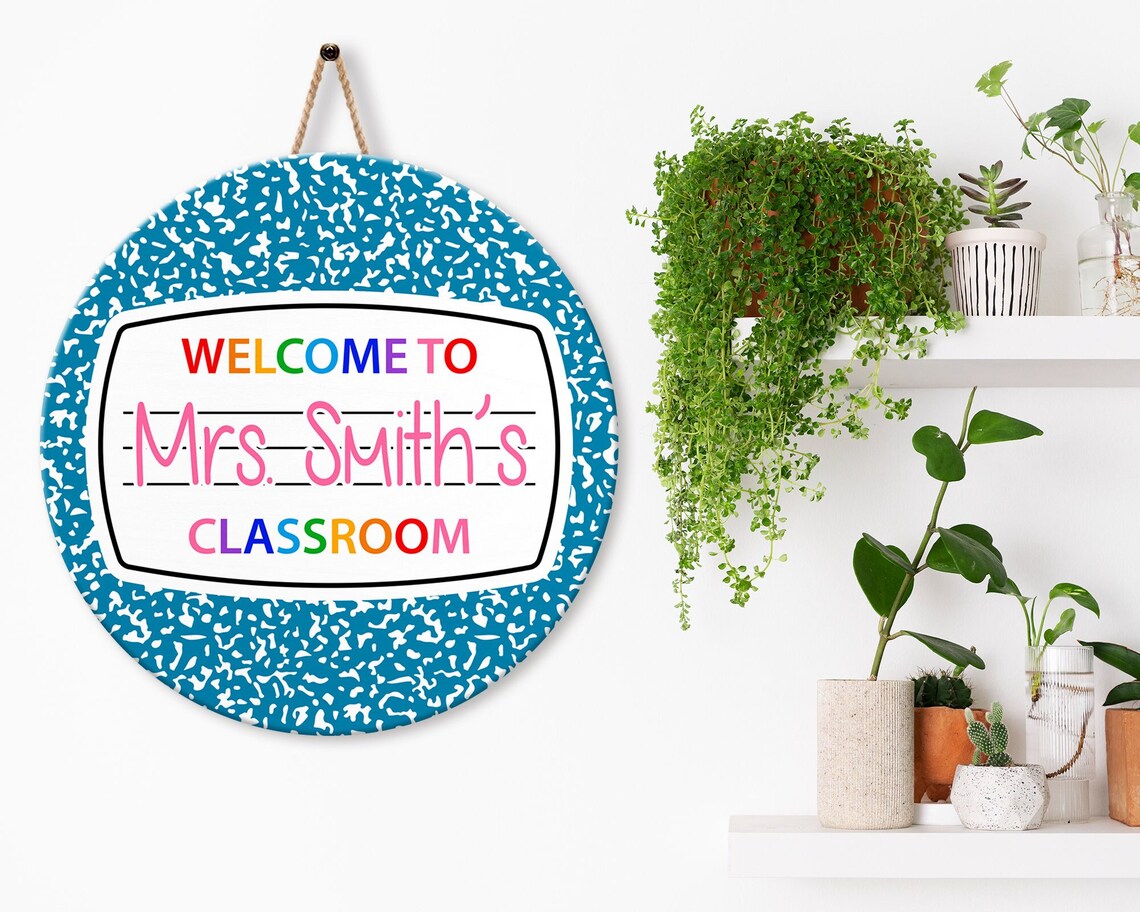 Teacher Welcome Sign Teacher Door Sign Classroom Door - Etsy