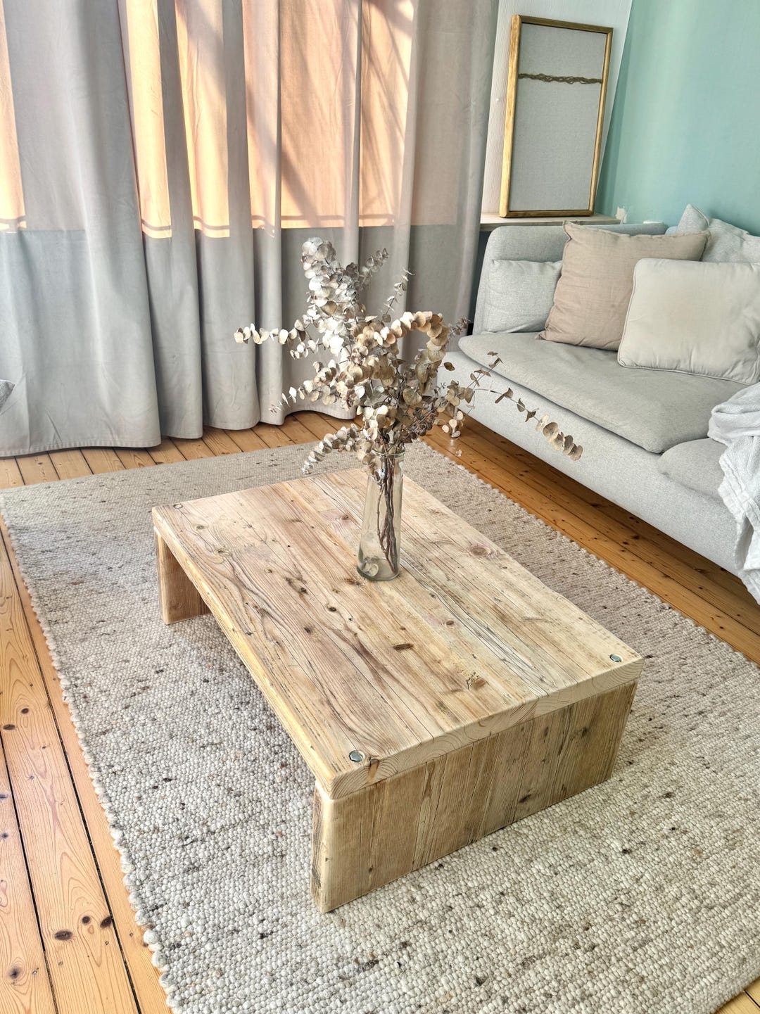 Coffee Table *unoiled* Made of Scaffolding Planks | Floor Table ...