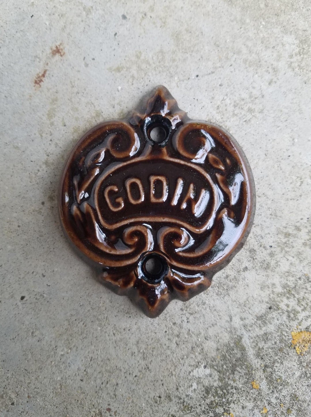 Fire Plaque-antique Godin-cast Iron Wood Burning Stove - Etsy