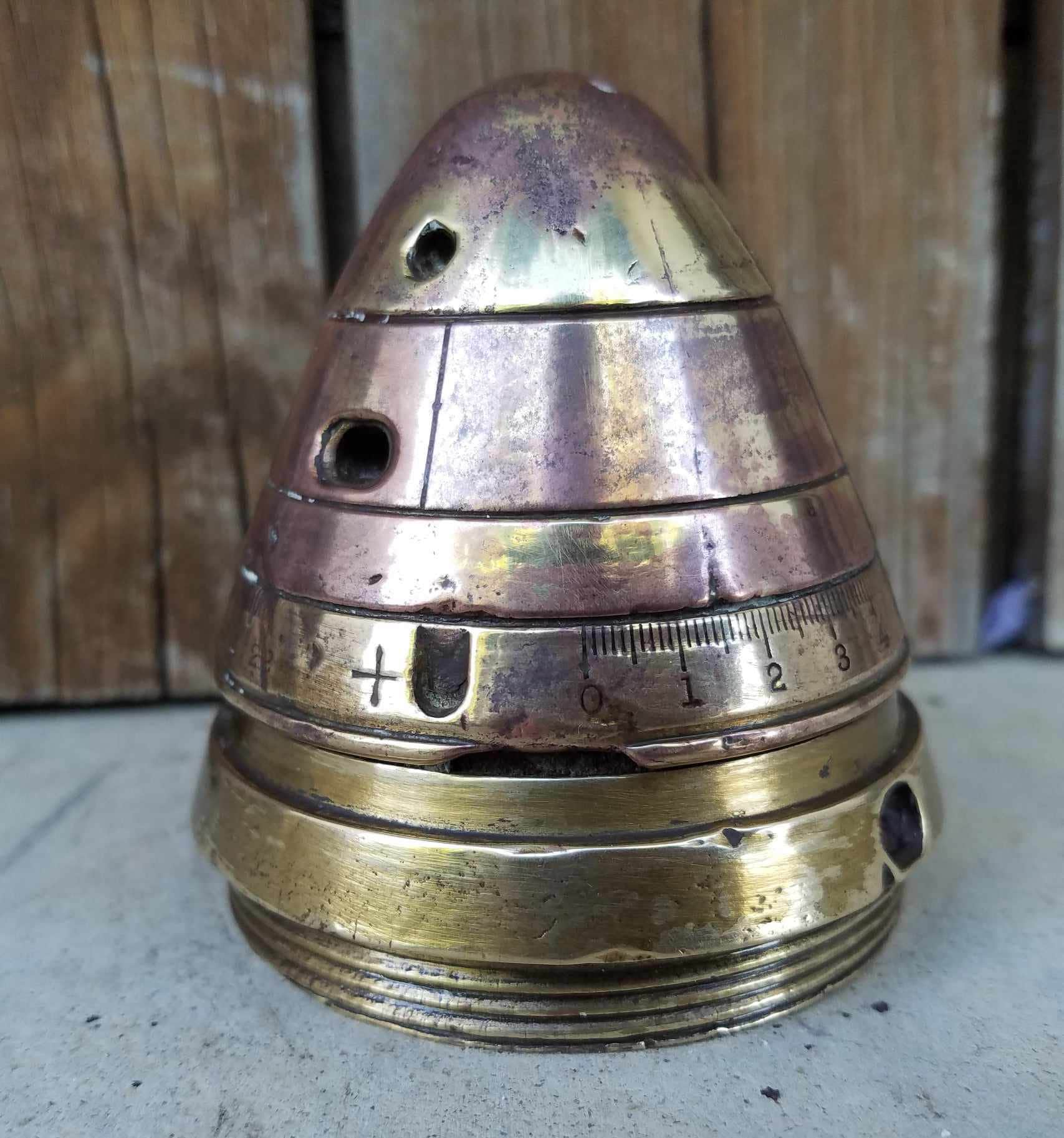 WW1 English Artillery Shell Timer Fuse With Impact Damage, English WW1 ...