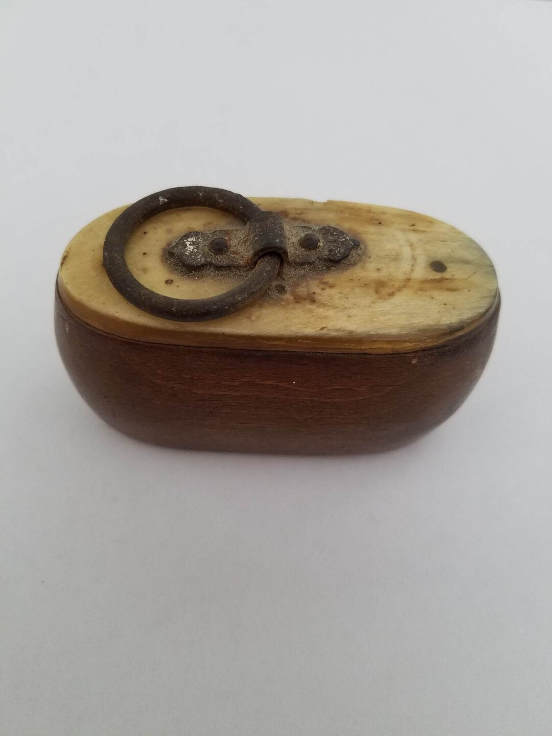 Antique French Wood and Horn Snuff Box Hand Made - Etsy