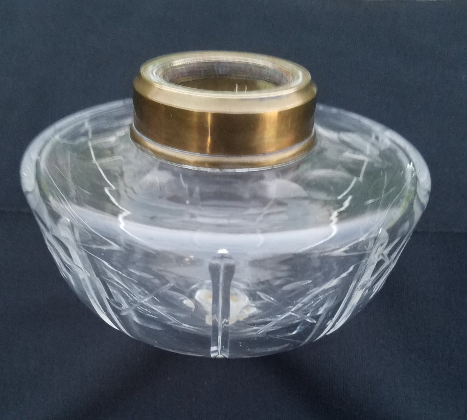 Antique Glass French Oil Lamp Font - Etsy