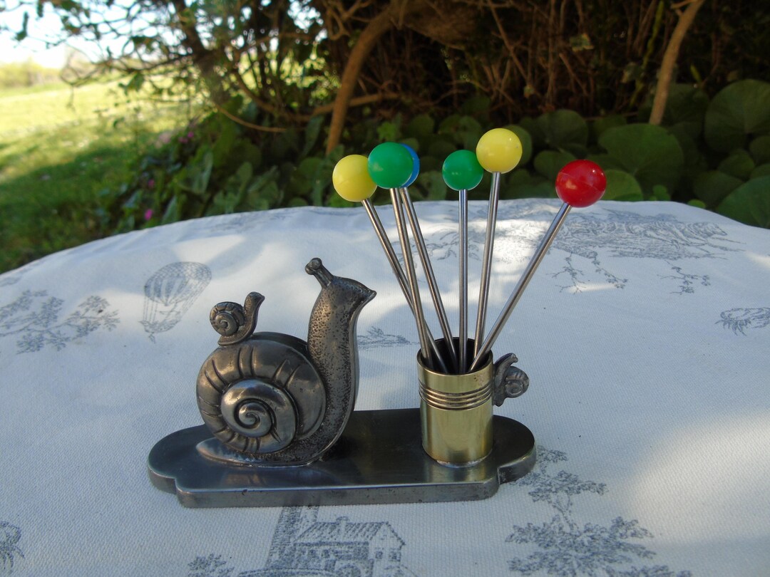 Fabulous French Art Deco 1930s Escargot (snail) Cocktail Stick Pick ...