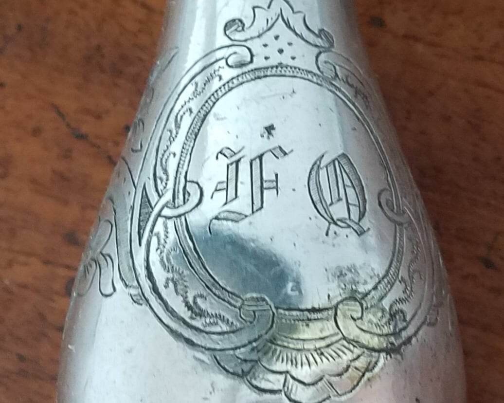 Antique French Silver Plate Monogrammed Meat Bone Holder - Etsy