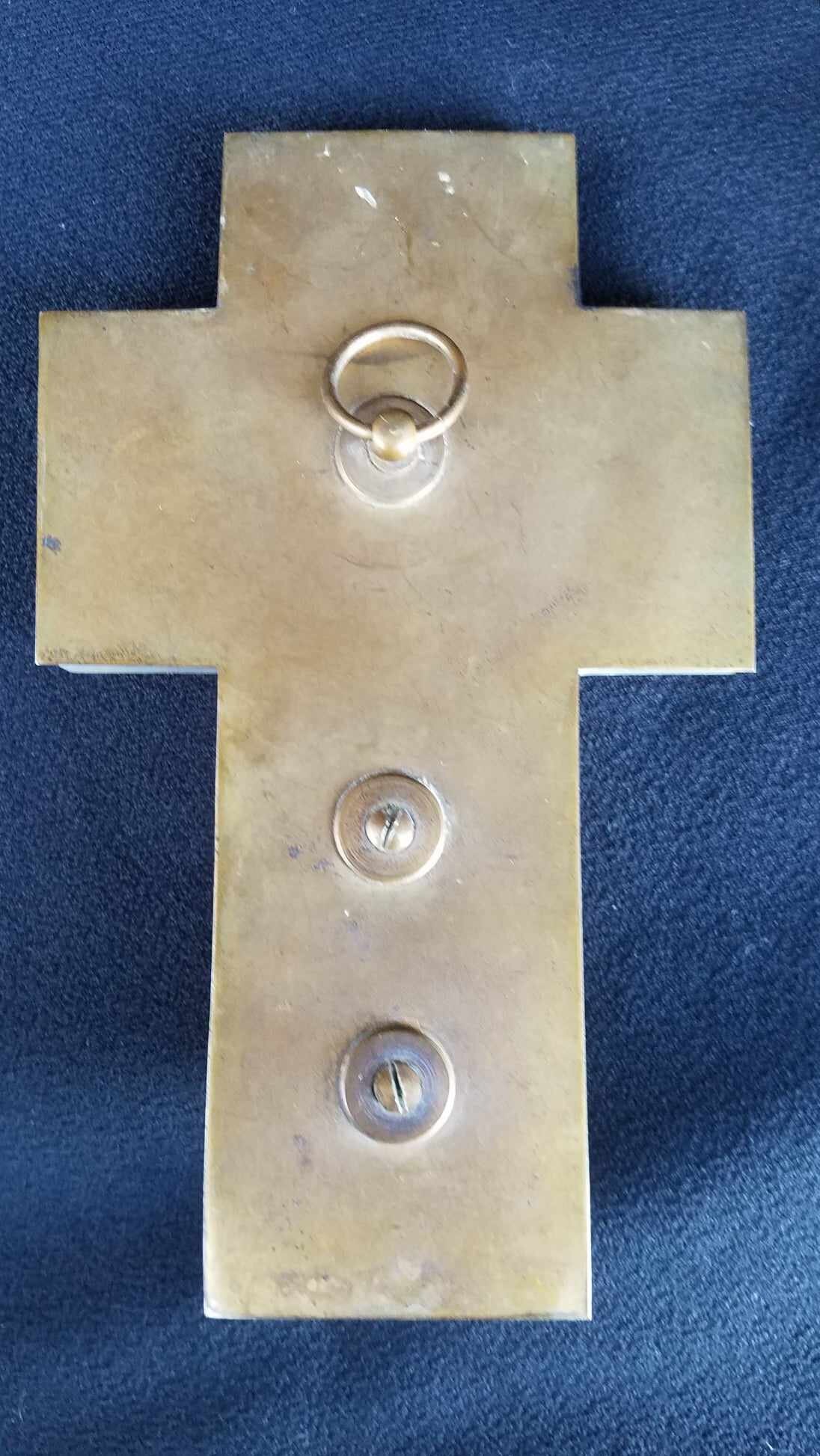 Antique French Cloisonne Enamel and Onyx Crucifix Cross & Benetier ...