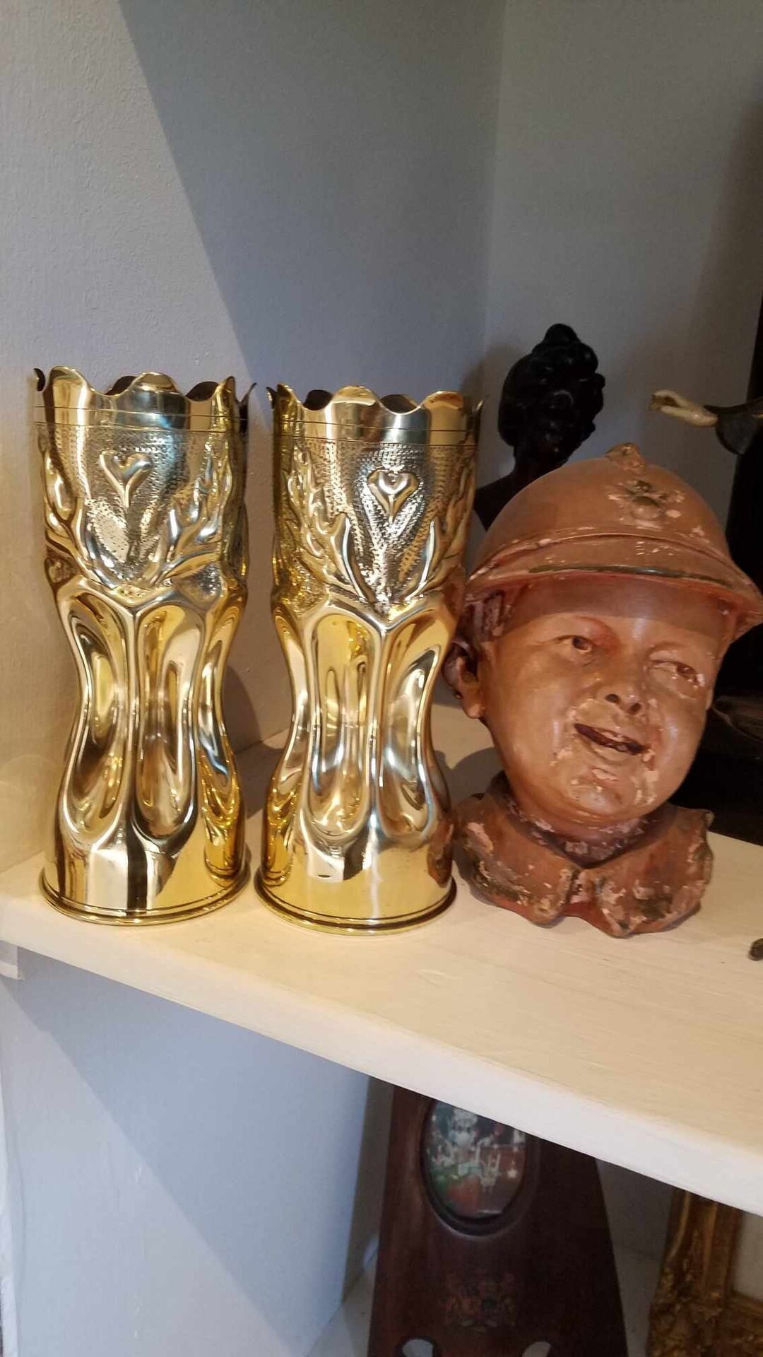 WW1 Pair of Trench Art Shell Casing,ww1 Trench Art Sweetheart Shell Casings,love Token,french ...