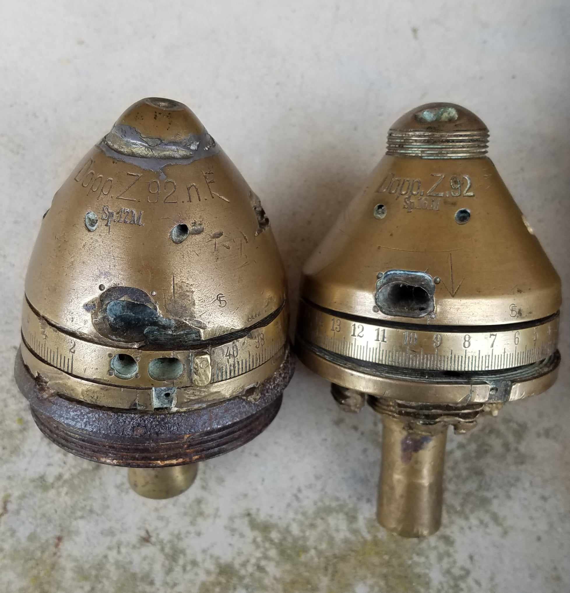 WW1 Trench Art Desk Top Item With 2 German Fuses on an Oak Stand,german ...