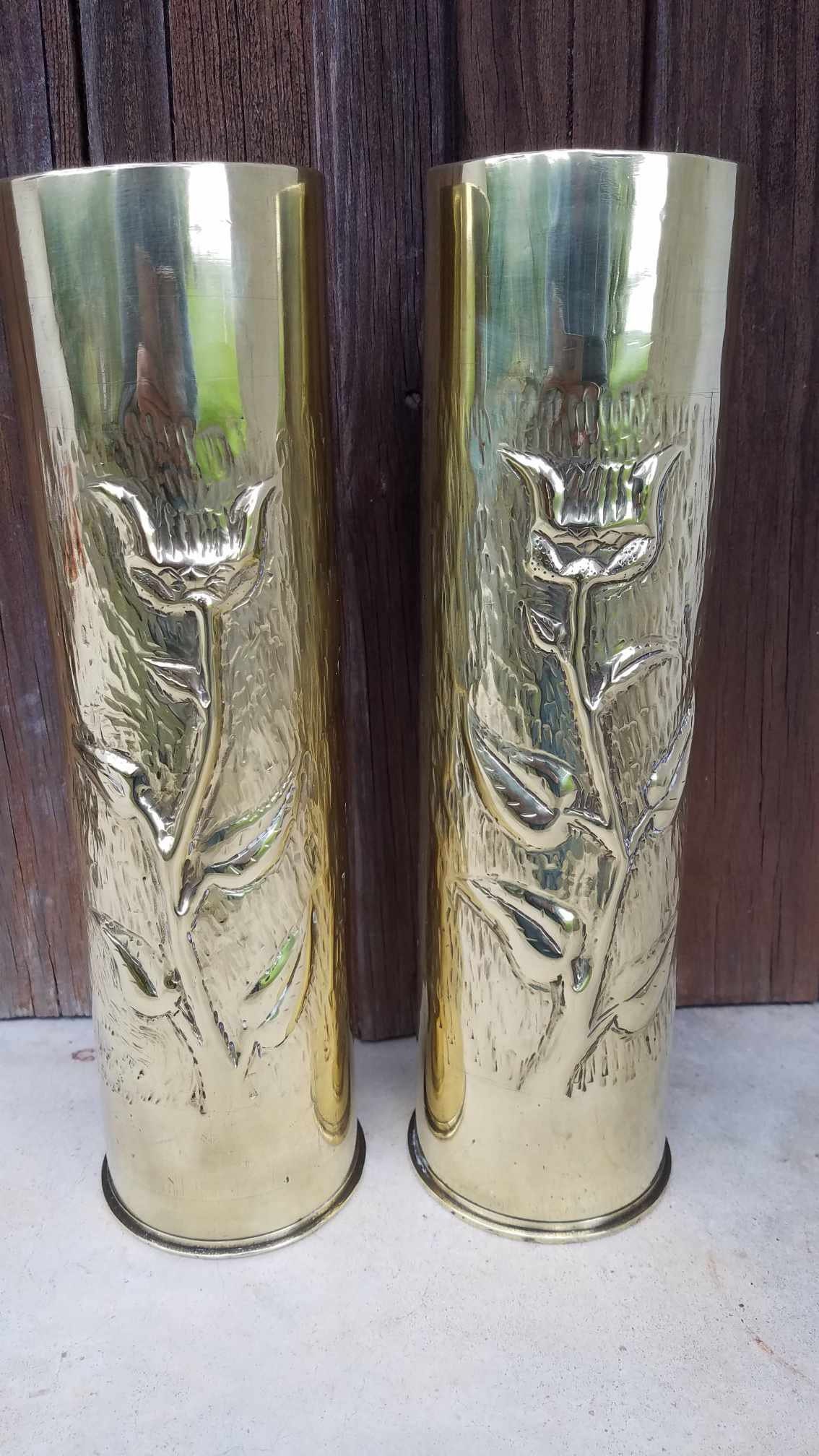 WW1 Pair of Trench Art Shell Casingww1 Trench Art Sweetheart - Etsy
