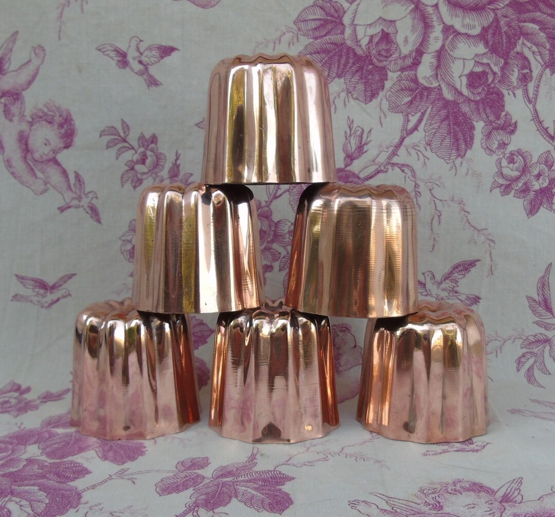 Antique French Copper Canelé Molds, Set of 6, Kitchen Decor - Etsy