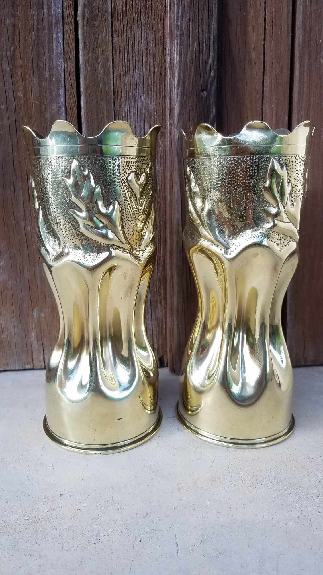 WW1 Pair of Trench Art Shell Casingww1 Trench Art Sweetheart - Etsy