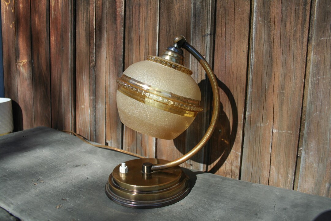 French Art Deco Table Lamp – Vintage Pivoting Desk Light - Etsy