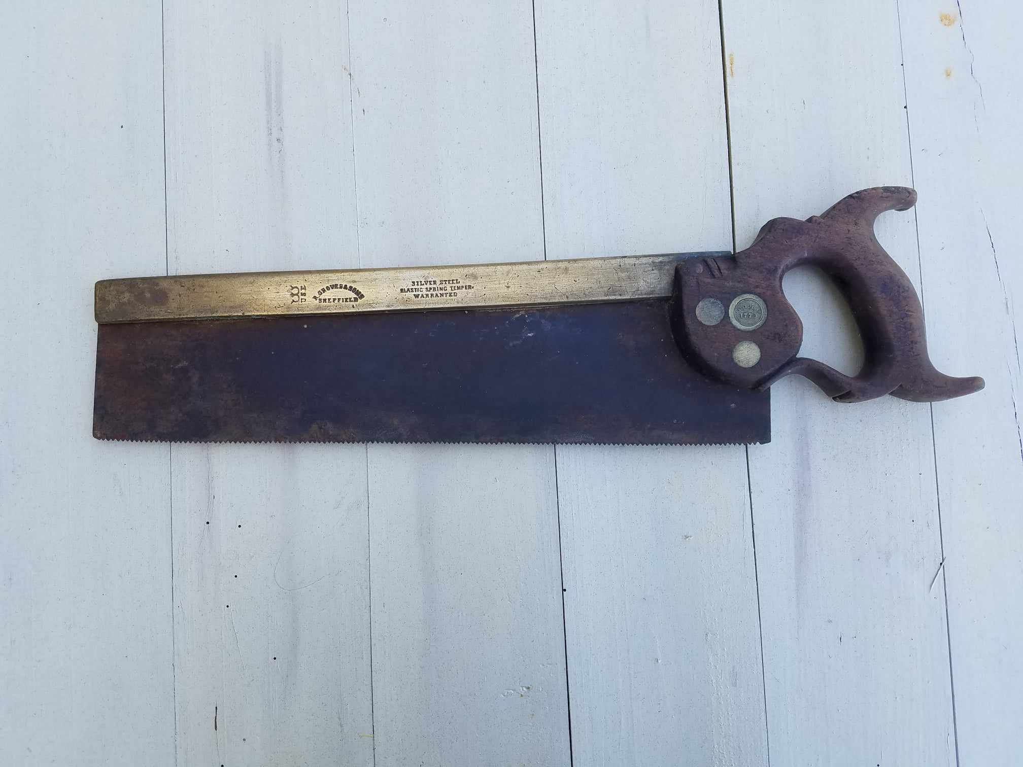 Antique Teson Saw Made by R. Groves Sheffield England, Antique Tenon ...