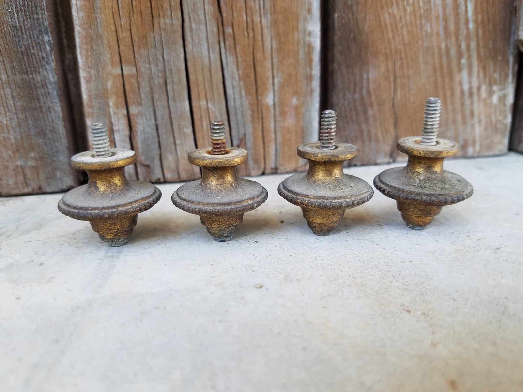 4 Antique Bronze French Mantel Clock Feet, Set of 4 Clock Feet ...