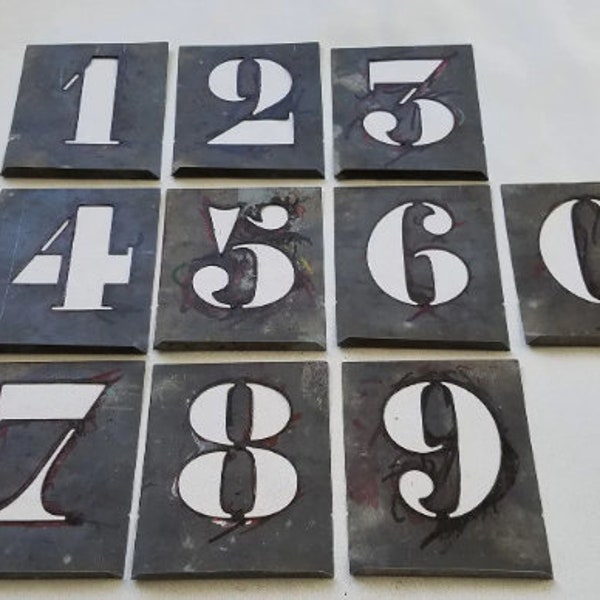 Vintage Number Stencils - Etsy UK