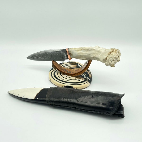 Carved Antler Knife Handle - Etsy