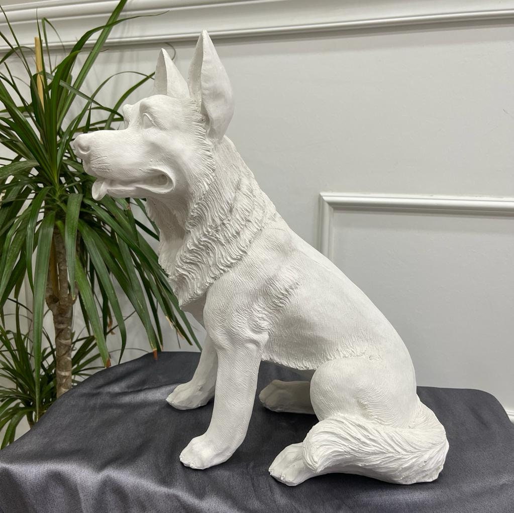Sitting Wolf Statue Home Decor Sitting Wolf Scupture White - Etsy