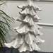 Large Glass Tree Statue, Christmas Art Sculpture, White Home Decor ...