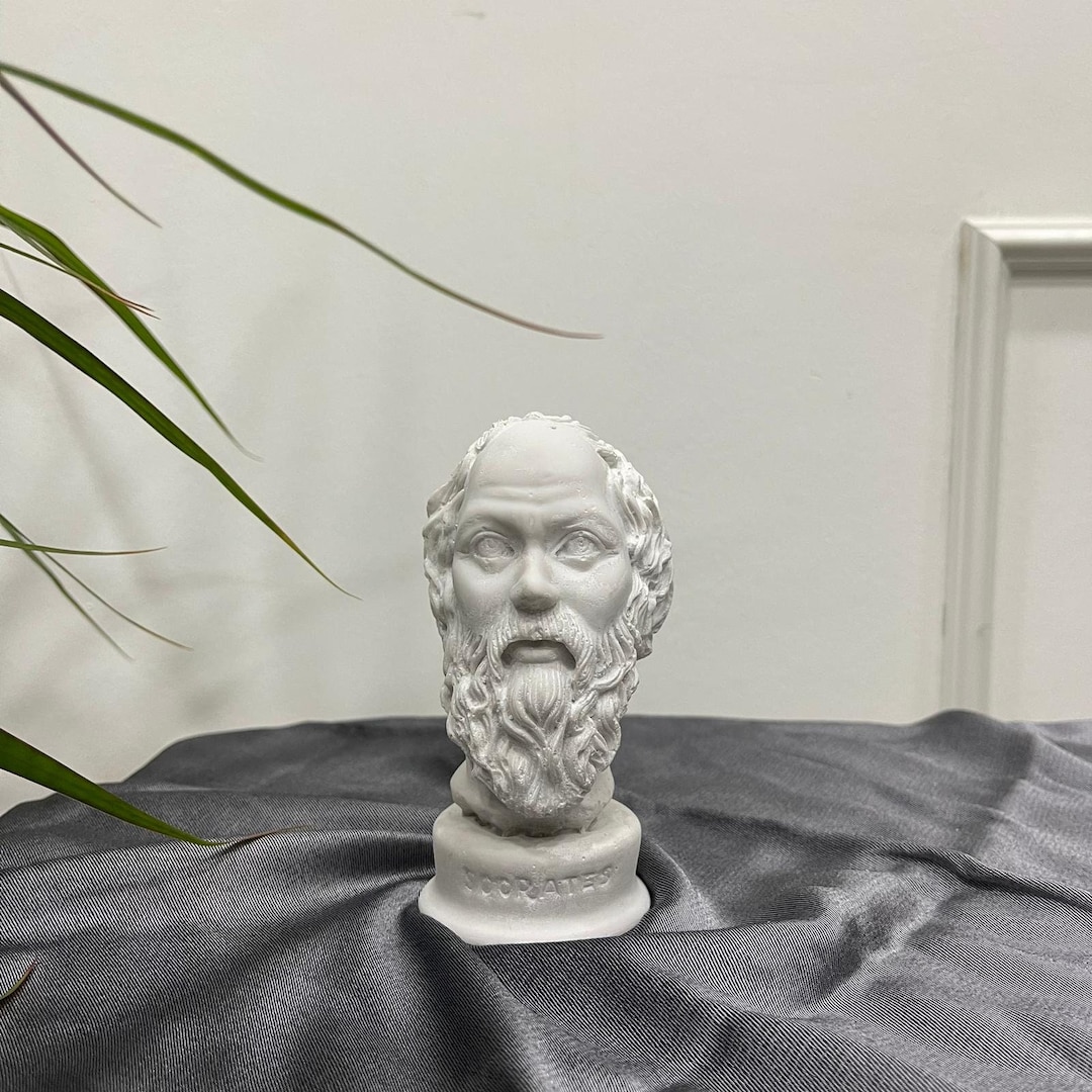 Handcrafted Mini Socrates Bust Statue - Elegant Greek Philosopher ...