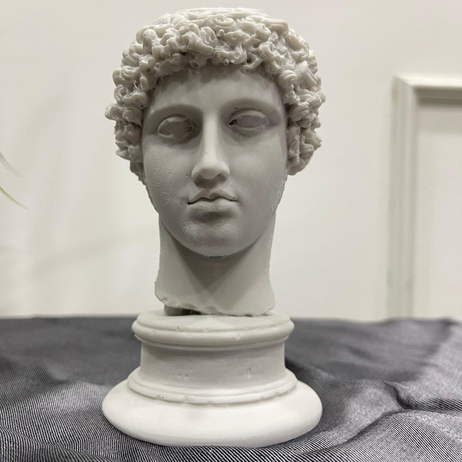 Mini Hermes Bust Statue, Mini Art Sculpture, White Home Decor, Handmade ...