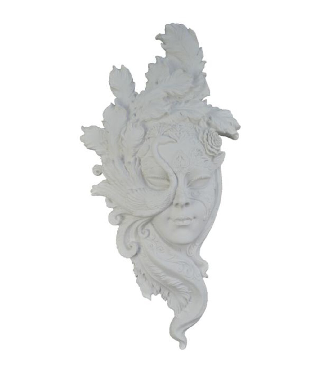 Floral Small Mask Sculpture - Handmade Decorative Art Piece, Elegant ...